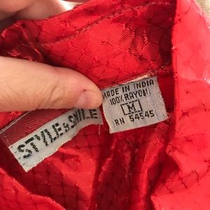 Vintage | Tops | Red Shiny Flat Sequin Vintage Top | Poshmark